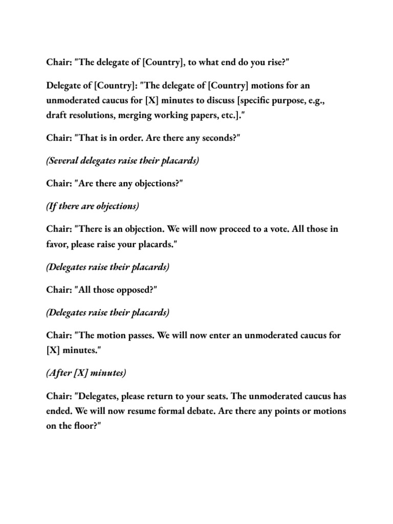Conduction of A Formal Caucus | PDF