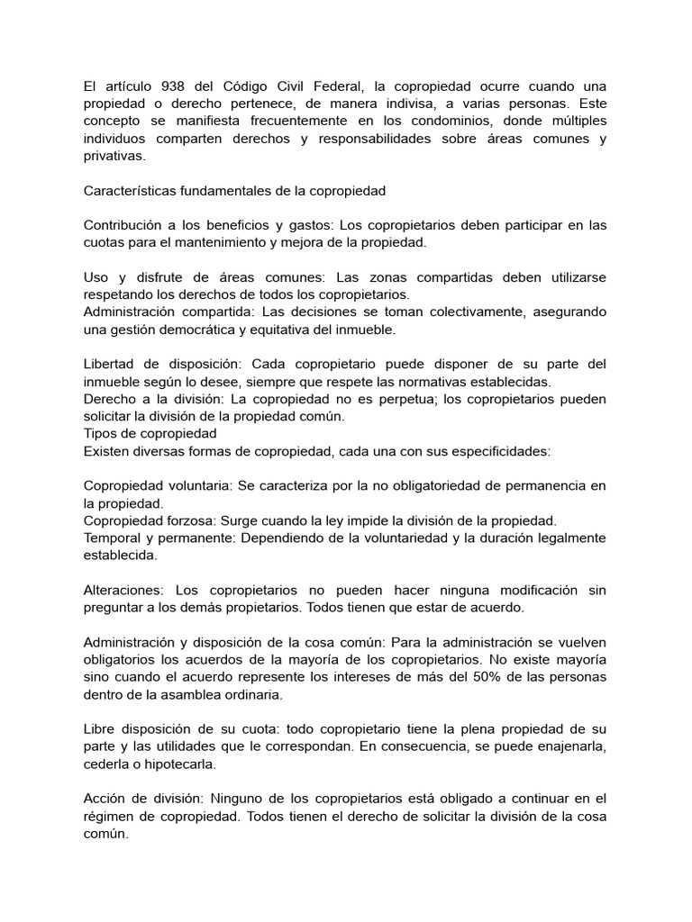 Copropiedad | PDF | Condominio | Propiedad