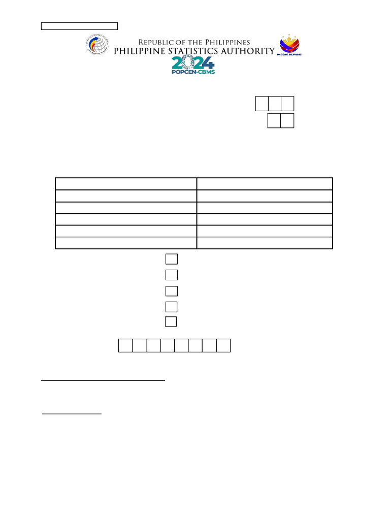 2024 POPCEN-CBMS Form 26 Clearance | PDF
