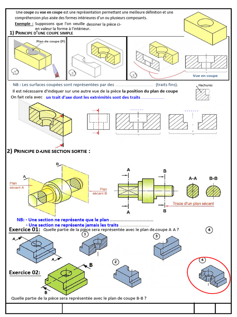 Coupe Simple et Section Technique | PDF