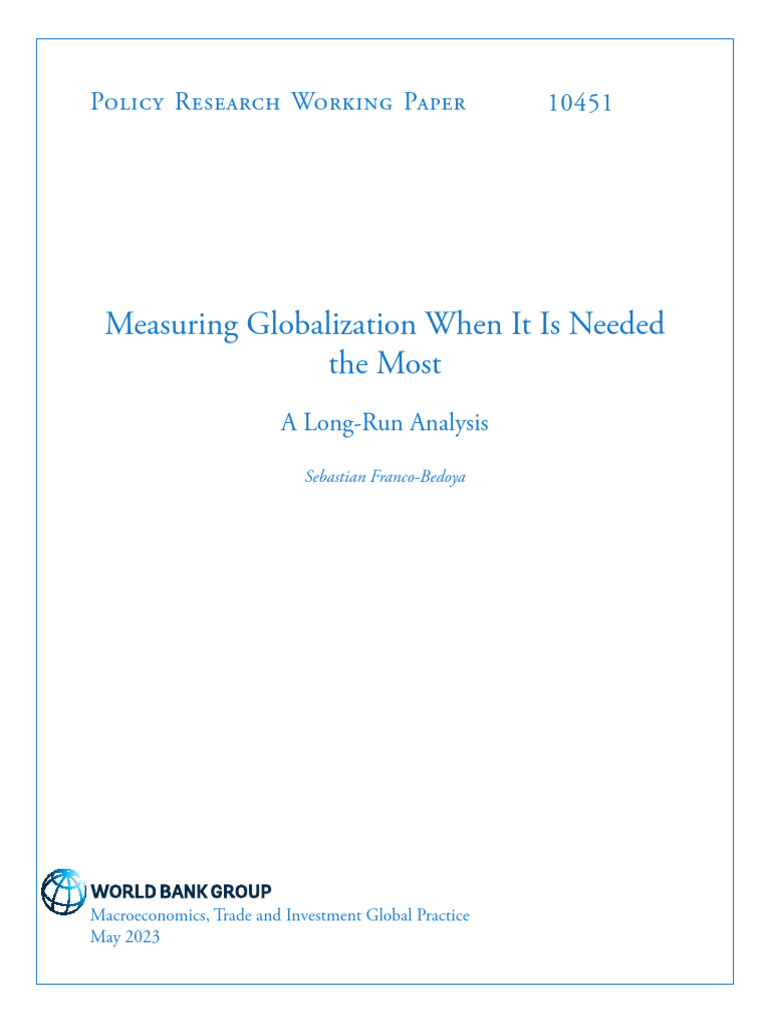 Measuring globalization whwn it is needed the most | PDF | Input–Output Model | Fixed Effects Model