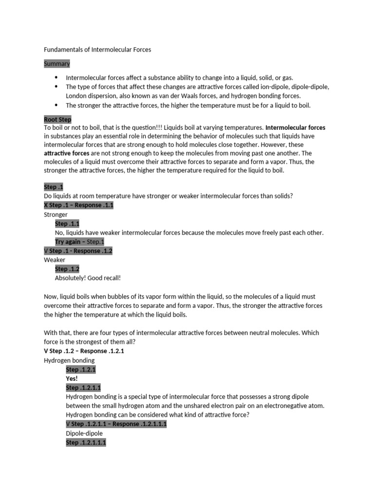 Fundamentals of Intermolecular Forces | PDF | Chemical Polarity ...