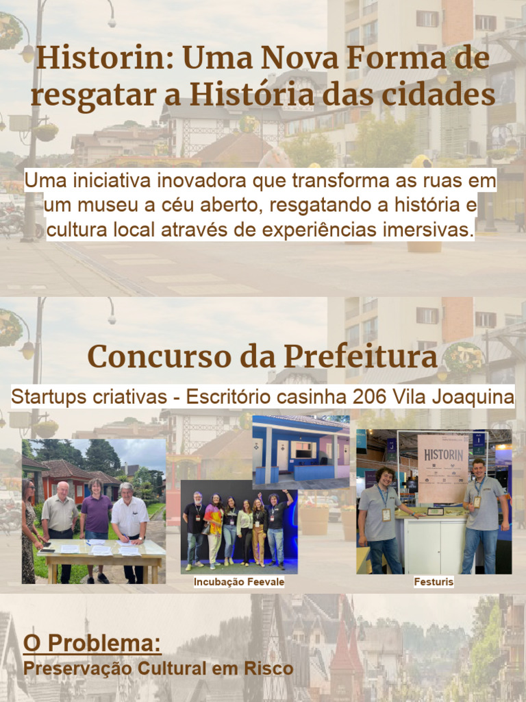 Historin Apresentacao Camara | PDF | Código QR | Empresa Startup