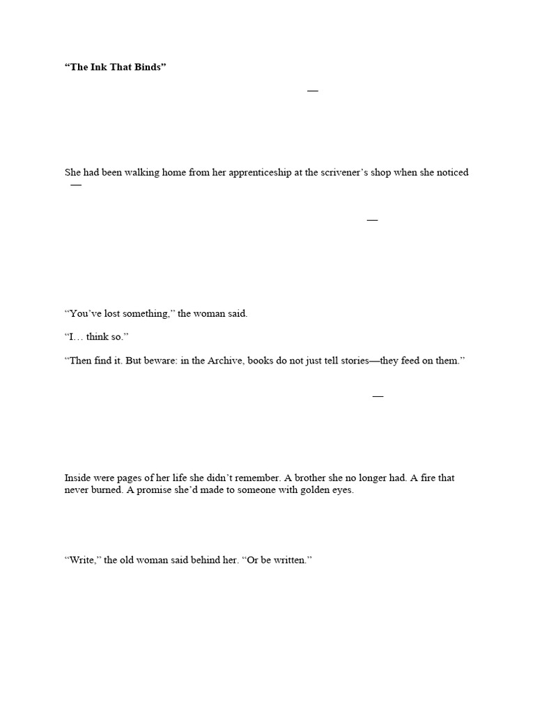 The Ink That Binds | PDF
