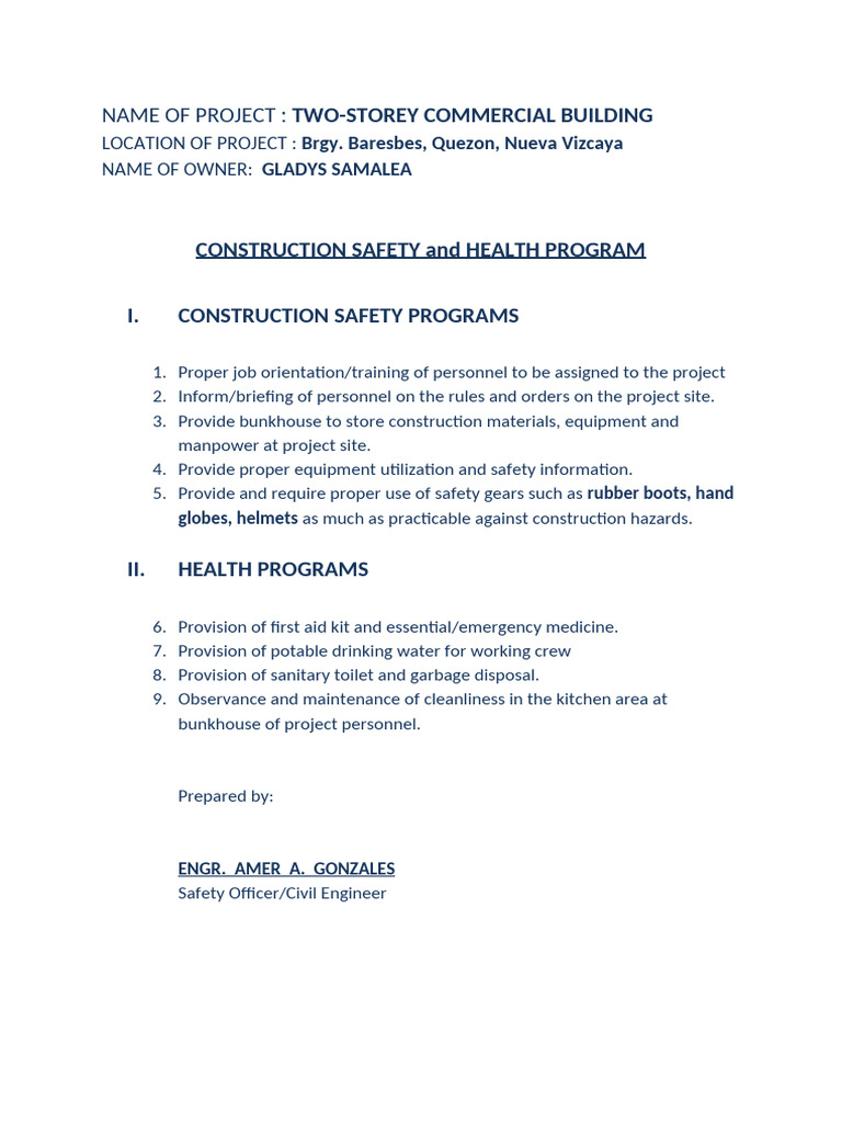 Two-Storey Building Safety Program | PDF