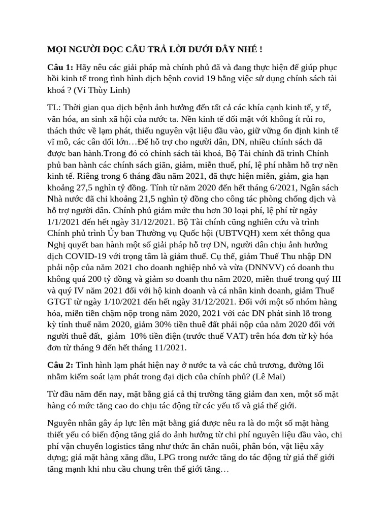 Câu hỏi phản biện KTH | PDF