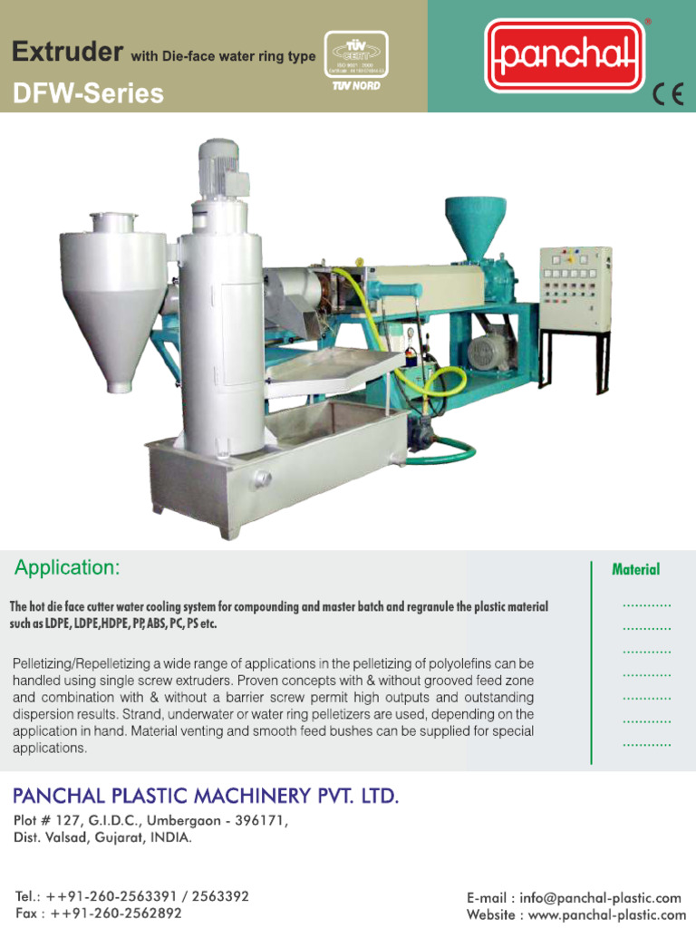 Extruder-Die-face-Water Ring Type | PDF | Mechanical Engineering ...