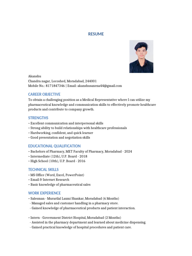 Akanshu Resume | PDF