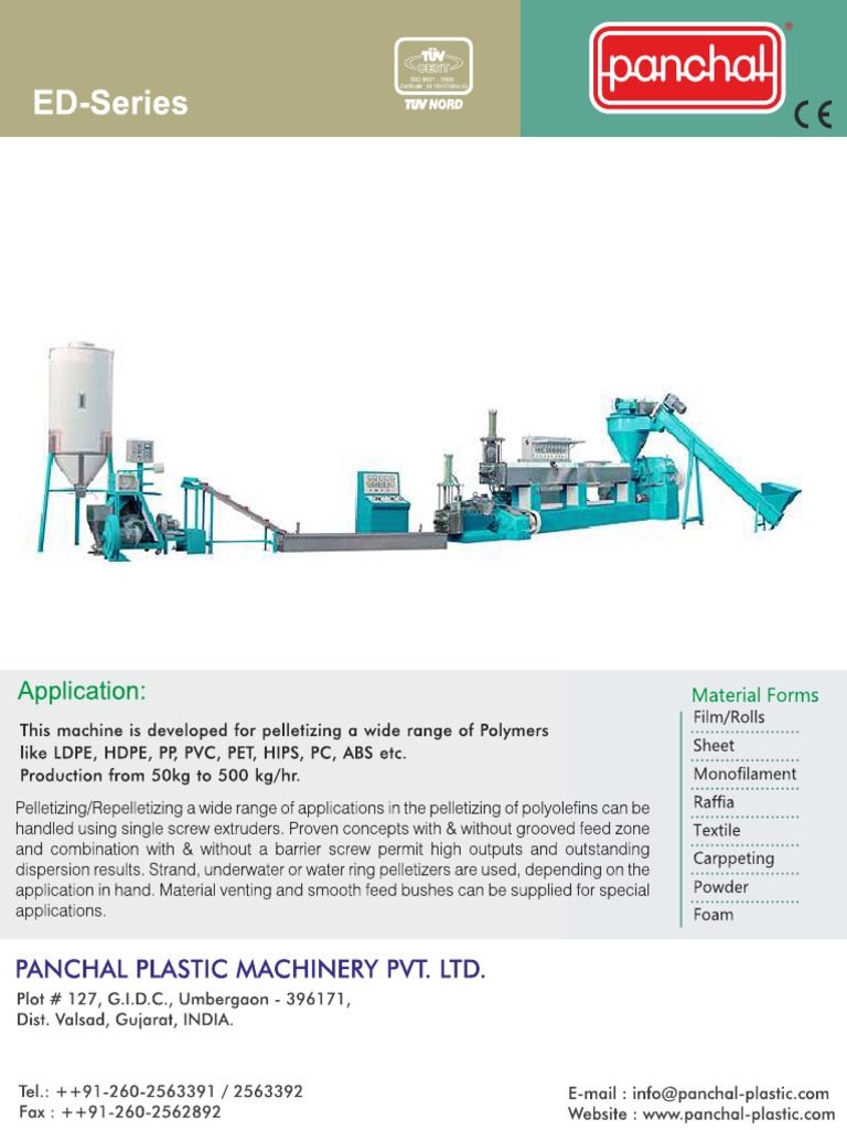 Extruder-Mother Baby Double Stage Recycling Macine Cascade Extruder | PDF