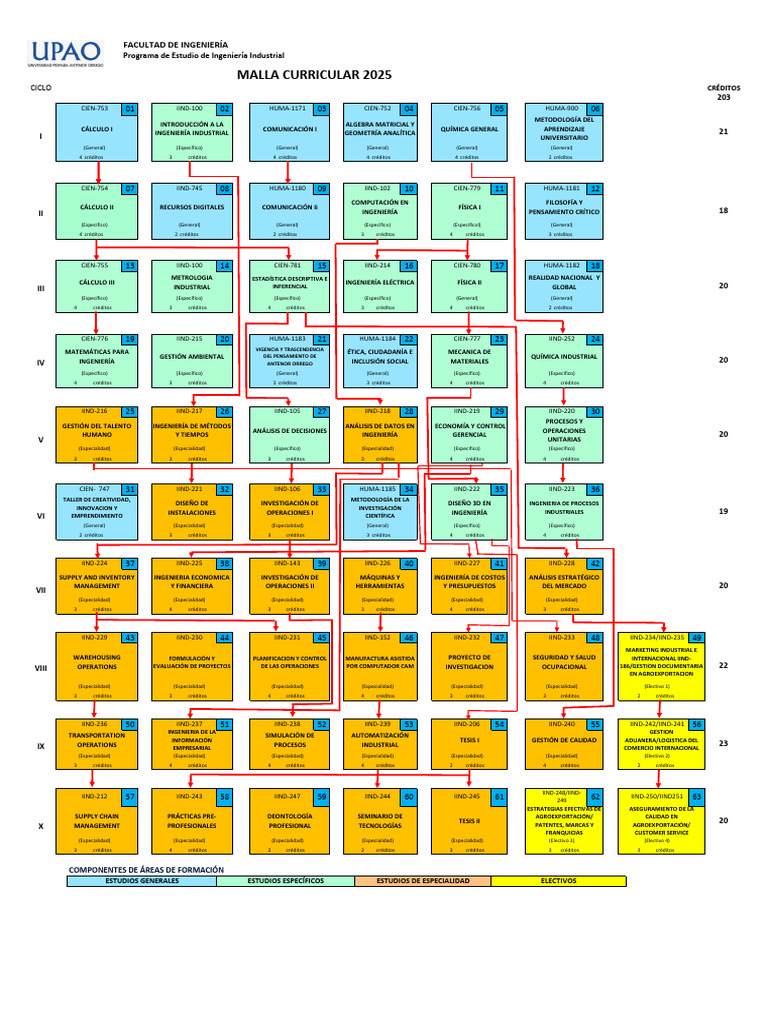 Malla Curricular 2025 | PDF | Ingeniería | Business