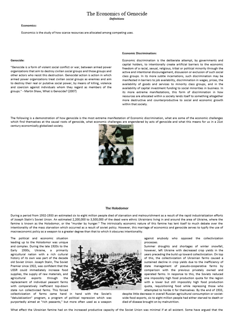 Economics Behind Genocide Dynamics | PDF | Sudan | Rwanda