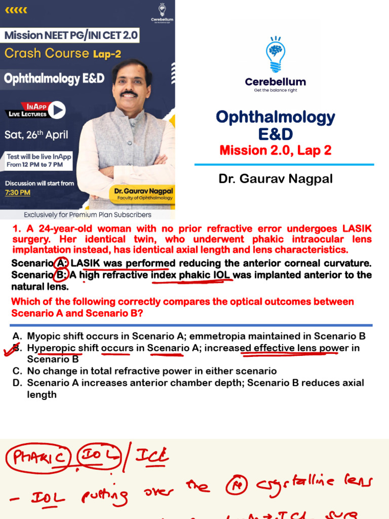 Ophthalmology E&D Mission 2 0, Lap 2-26-04 2025 Annotated | PDF | Ophthalmology | Eye