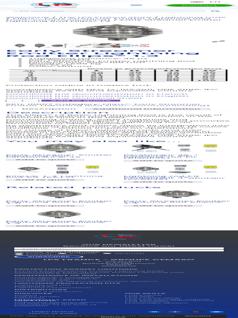 Early Streamer Emitter Lightning Rod Ellips1.3 | PDF