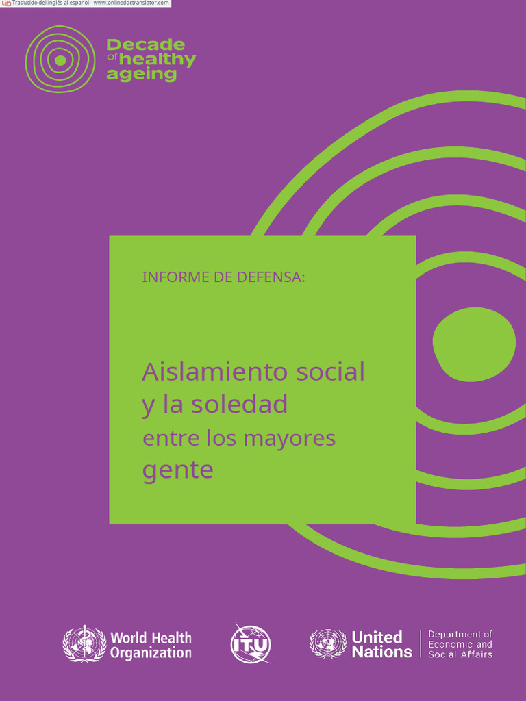 OMS en Es | PDF | Soledad | Enfermedades cardiovasculares