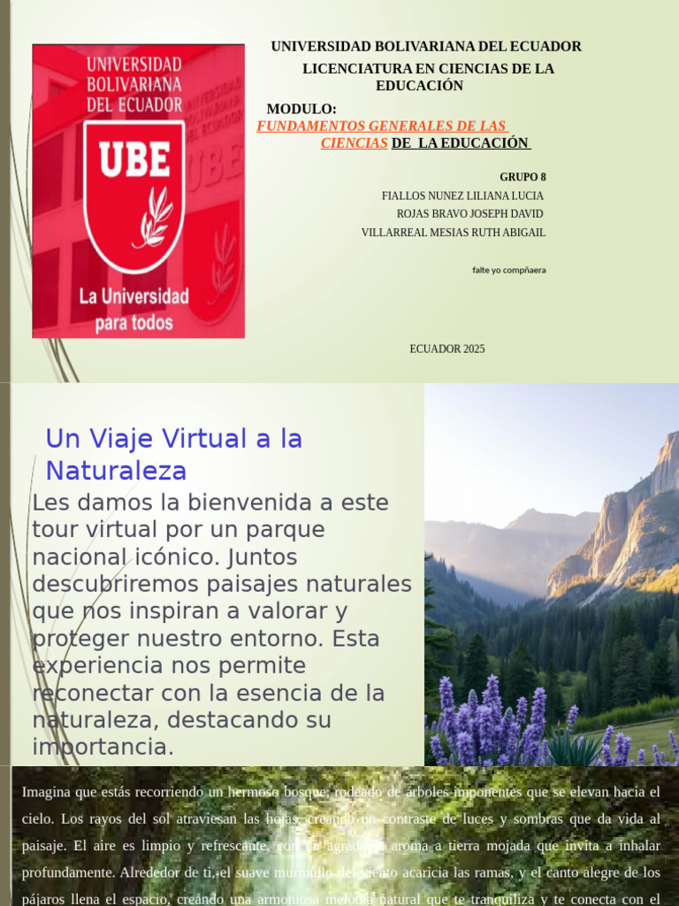 Textos Descriptivos - GRUPO 8[1] | PDF | Naturaleza | Entorno natural