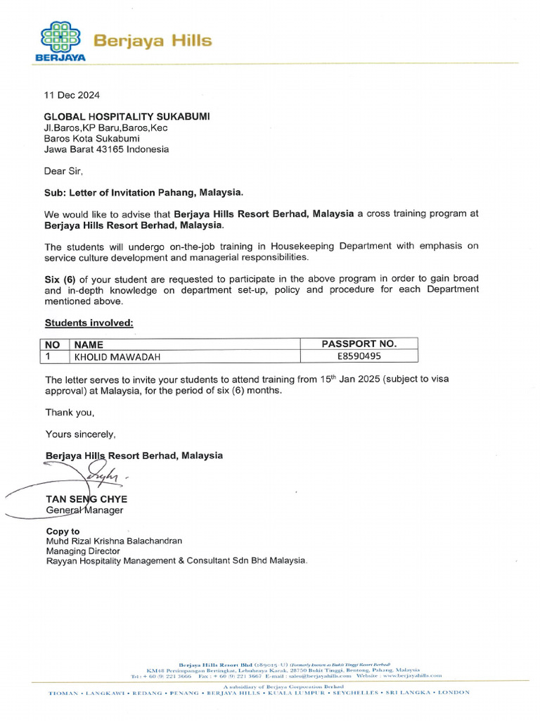 Invitation Letter-IND - 1 | PDF