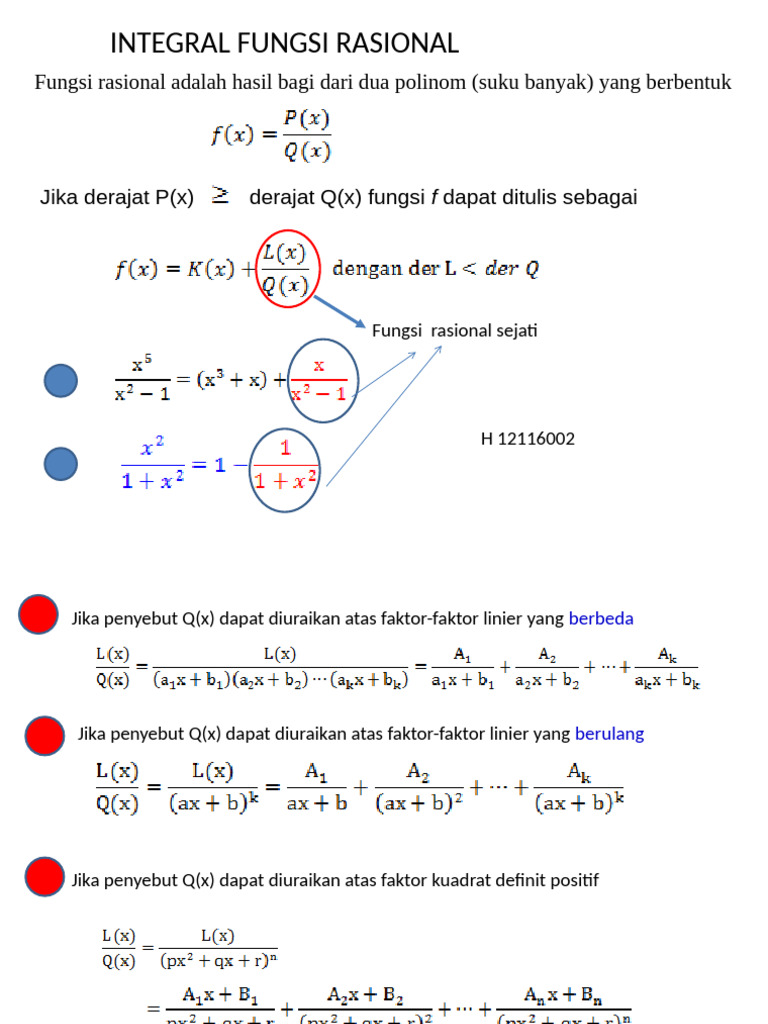 Integral Fungsi Rasional Dan Trigonometri | PDF