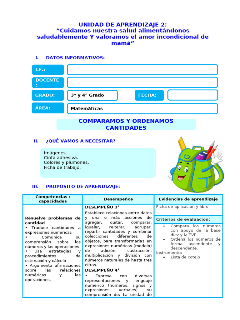 Comparación y Orden de Números en Matemáticas | PDF