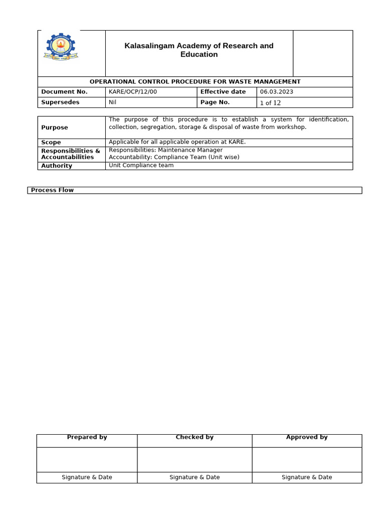 OCP-12-Hazardous Waste Management | PDF | Waste | Waste Management