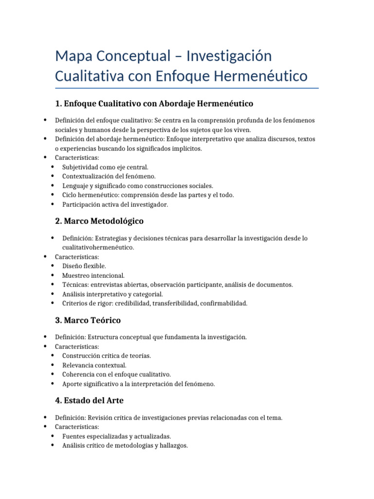 Mapa Conceptual Investigacion Cualitativa | PDF
