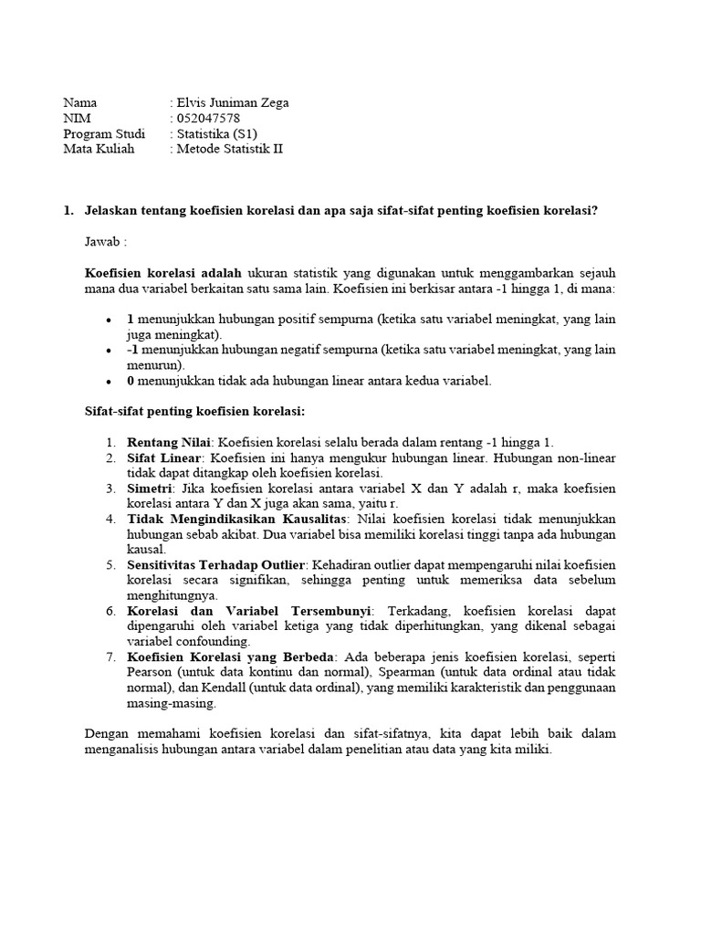 Sesi 1 - Metode Statistik II | PDF