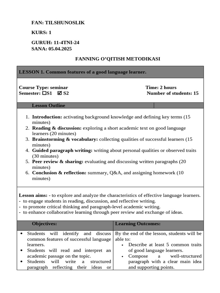 Lesson Plan 11-4TNI-24 | PDF | Reading Comprehension | Peer Review