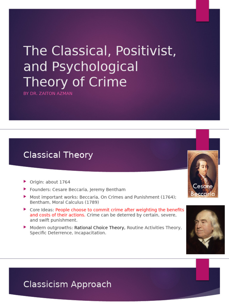 Classical, Trait, and Psycological Theory of Crime | PDF | Criminology ...