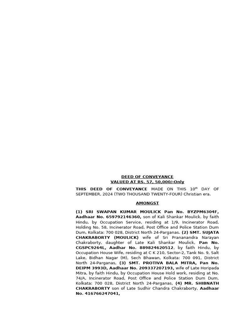 Deed of Conveyance | PDF