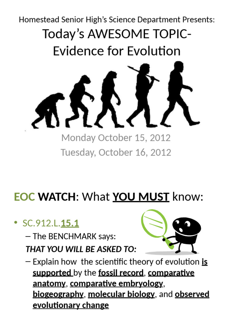 Evidence For Evolution | PDF | Homology (Biology) | Evolution
