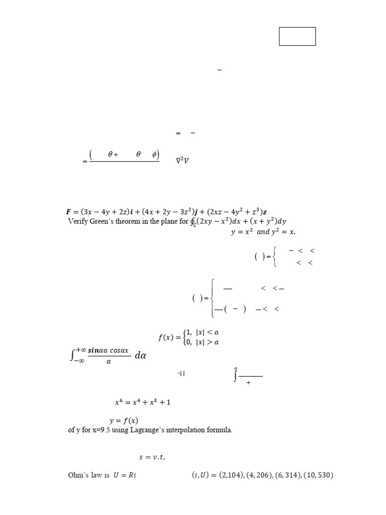 Advanced Foundational Engineering PQP | PDF | Numerical Analysis | Algebra