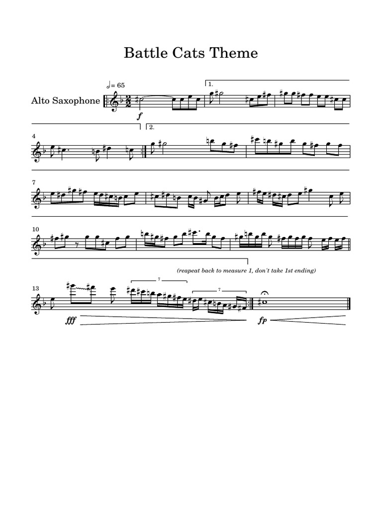 Battle Cats Theme | PDF