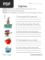 Adjectives Story | PDF