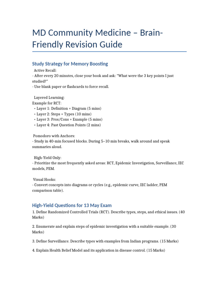 MD CM 13may BrainFriendly Revision | PDF