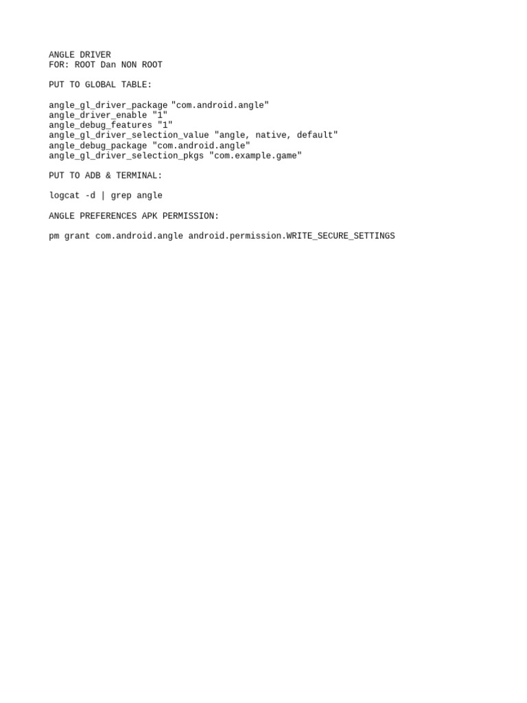 Angle Driver and Preferences Overview | PDF