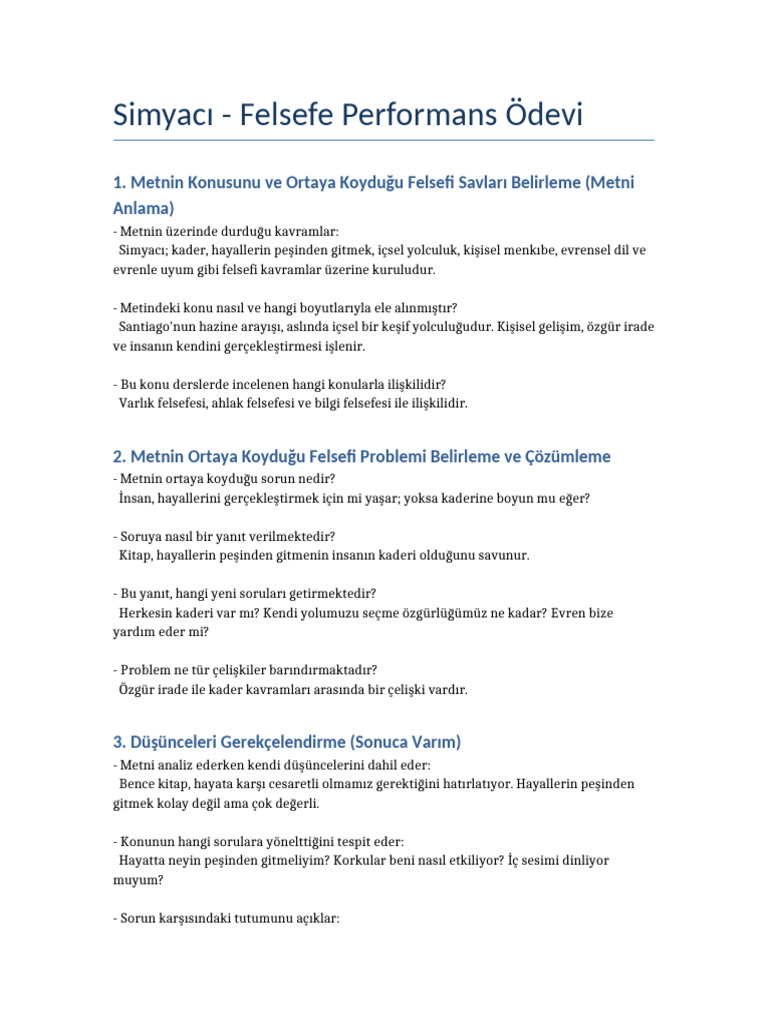 Simyacı_Felsefe_Ödevi | PDF