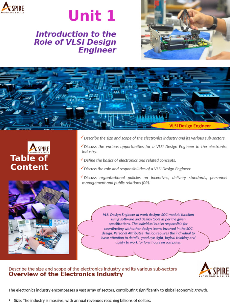 VDE 1 - Introduction To The Role of VLSI Design Engineer | PDF ...