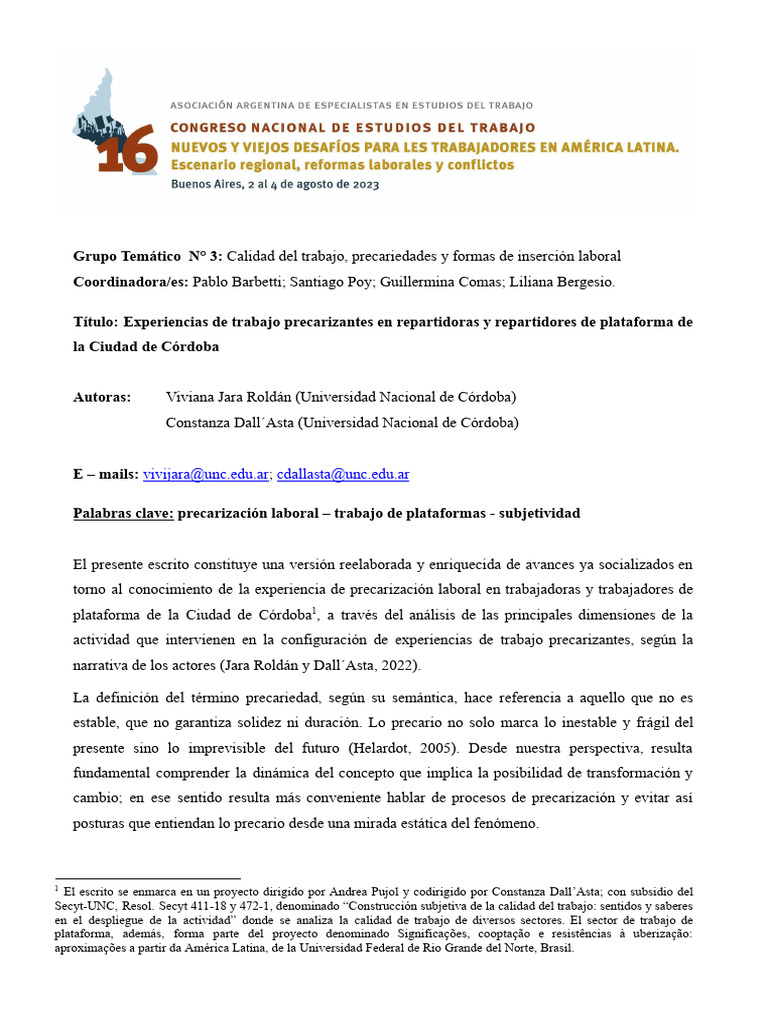 3 - JARA ROLDAN - Ponencia VIVIANA JARA ROLDAN | PDF | Iniciativa empresarial | Desempleo