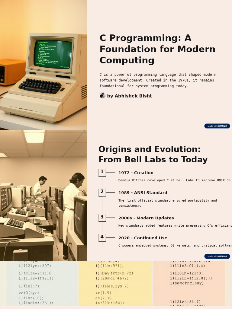 C Programming A Foundation For Modern Computing | PDF | Pointer (Computer Programming ...