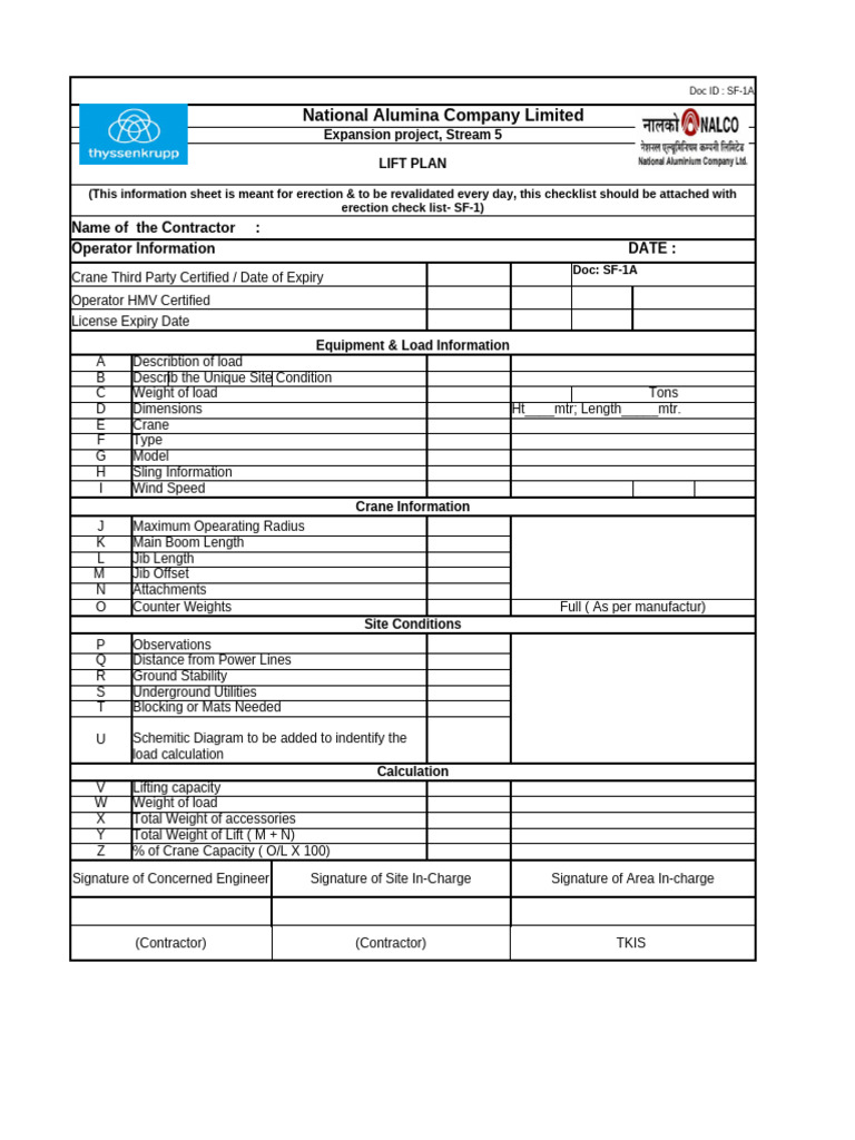 Naltkis Hse Checklist LP Format 43, Dated 11.6.2022, Rev 0.0 | PDF