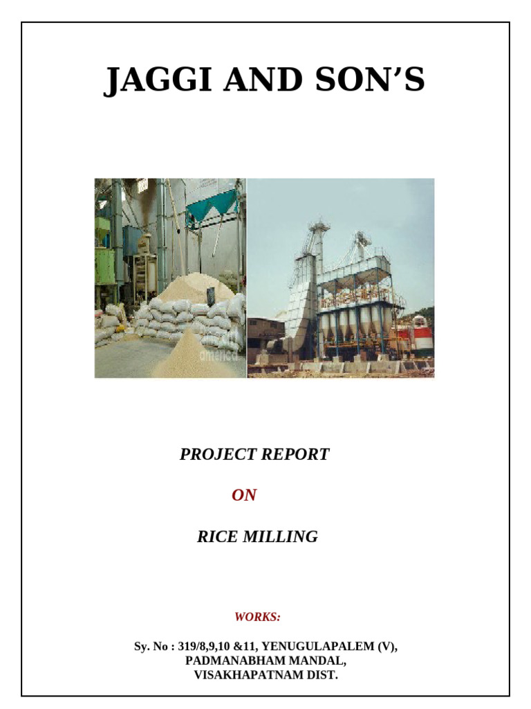 Rice Mill Project Report Overview | PDF | Rice | Paddy Field