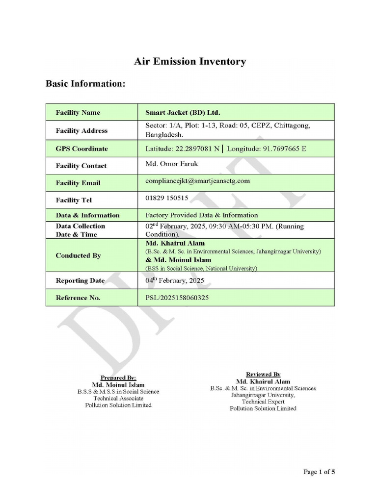 Air Emission - SJ (BD) L | PDF