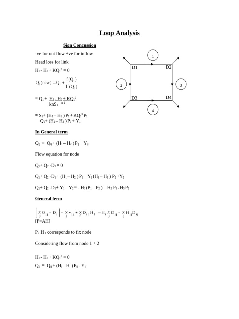 Notes On Looped Network Analysis | PDF