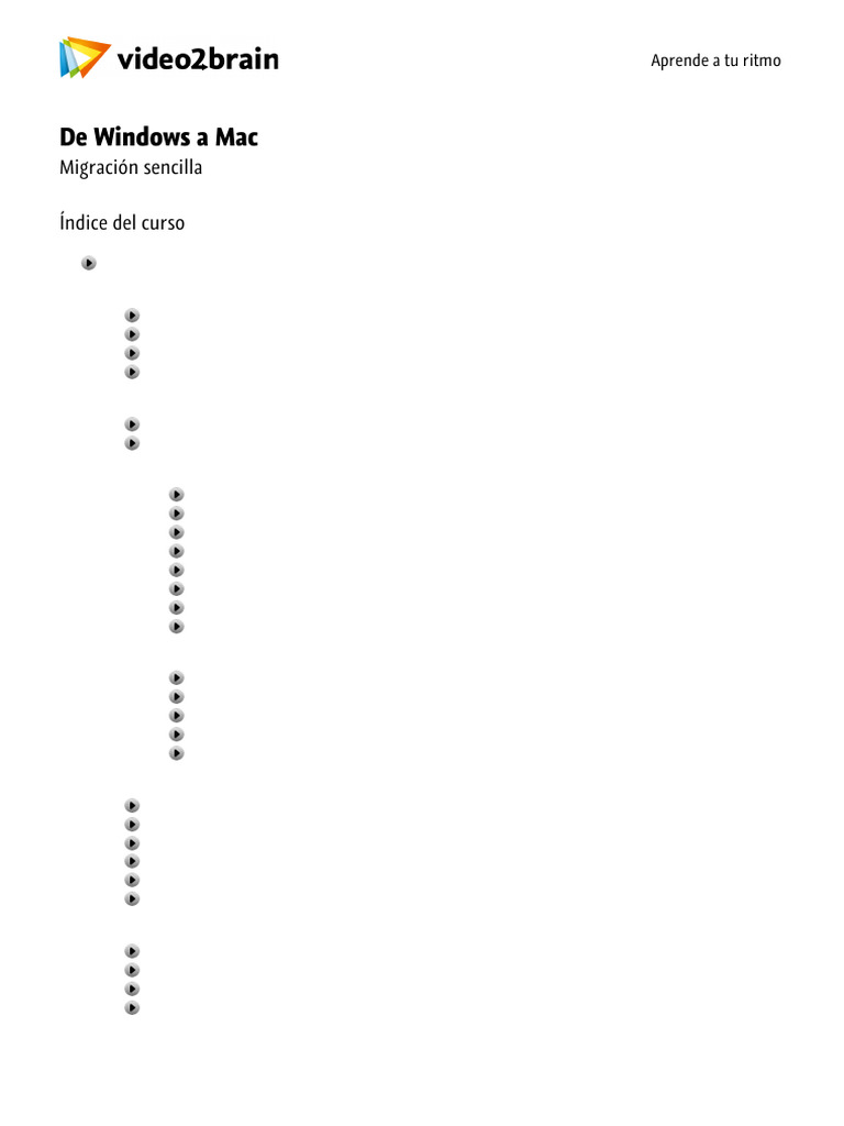 de_windows_a_mac_toc | PDF | Interfaces gráficas de usuario | Plataformas de computación