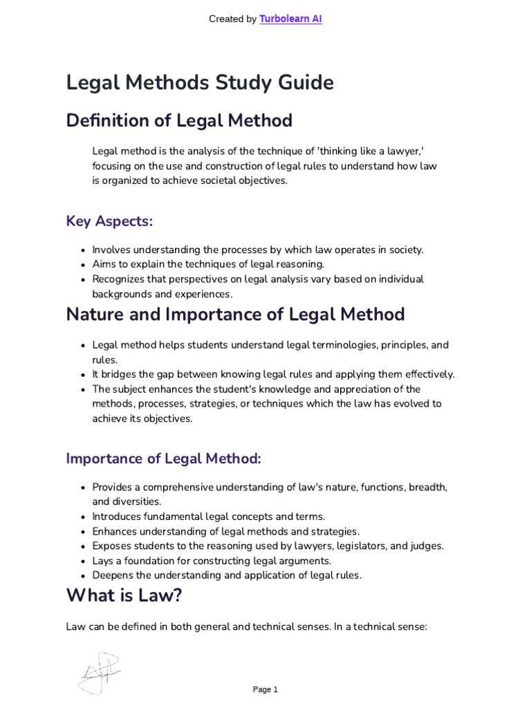 'Quick Summary' Legal Method - Compress | PDF | Natural Law | Sovereignty