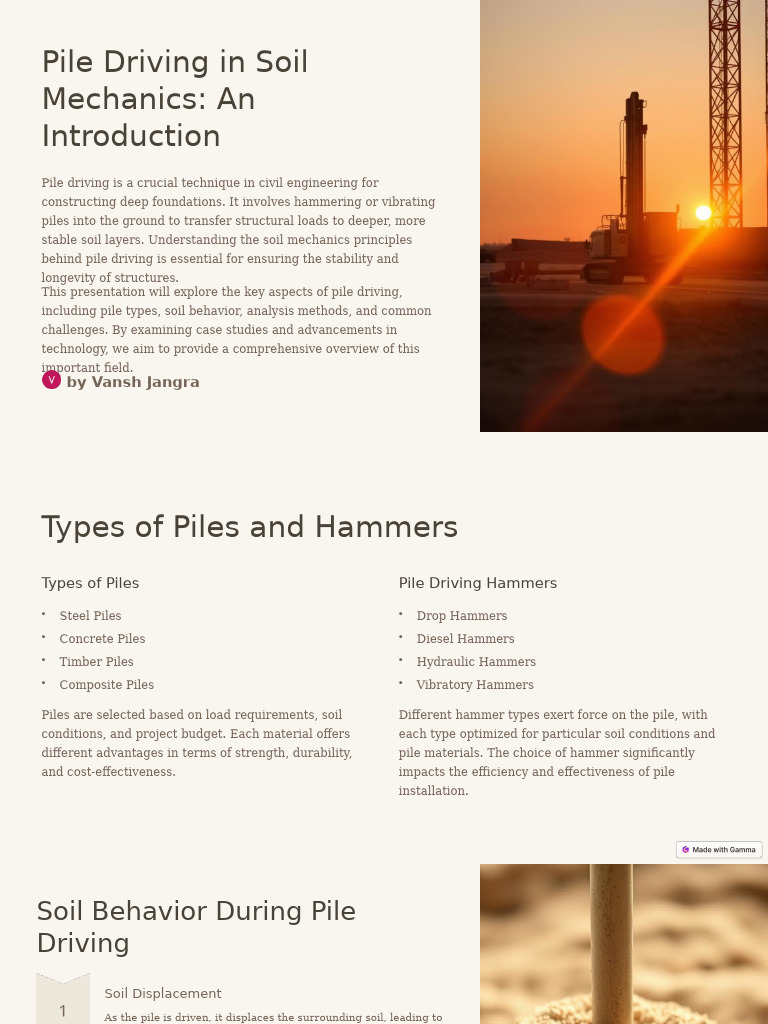 Pile Driving in Soil Mechanics An I | PDF | Deep Foundation | Civil ...