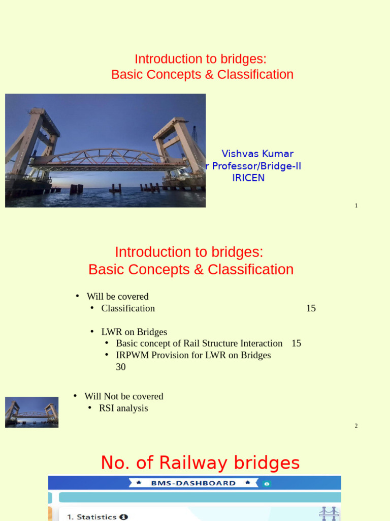 DFCCIL Introduction to bridgesVKT | PDF | Bridge | Building Engineering