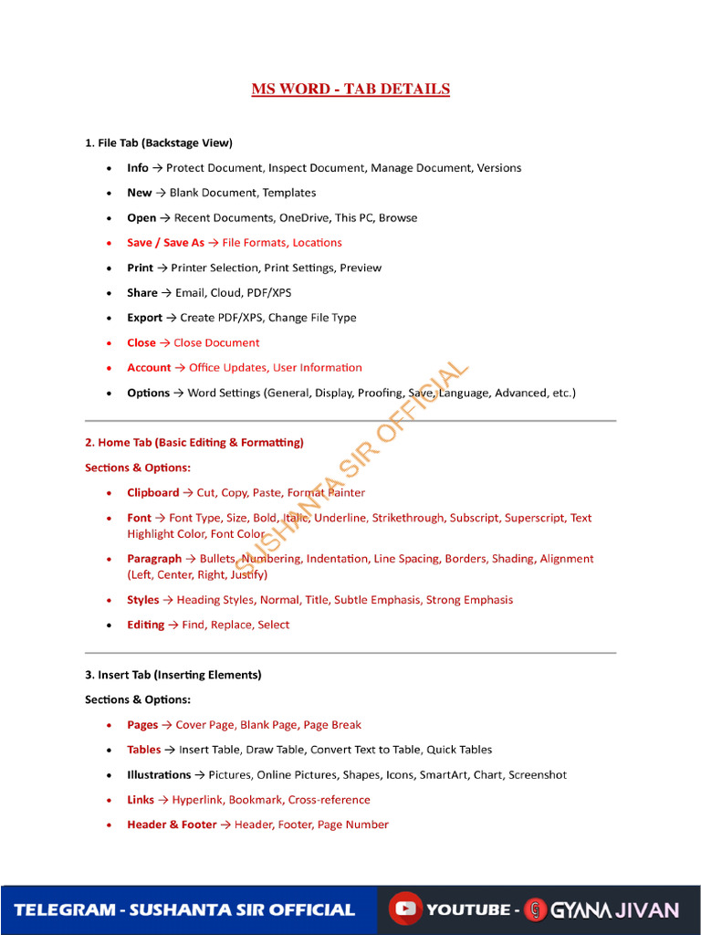 Tab Details by Sushanta Sir | PDF