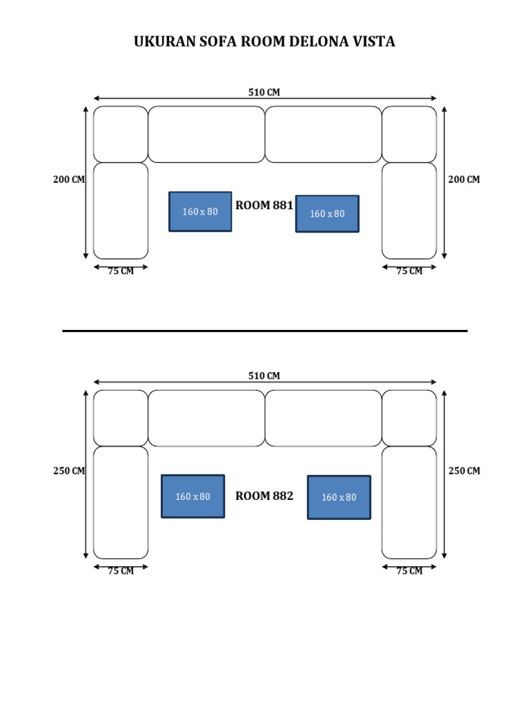 Ukuran Sofa Room Delona Vista Dan Meja | PDF