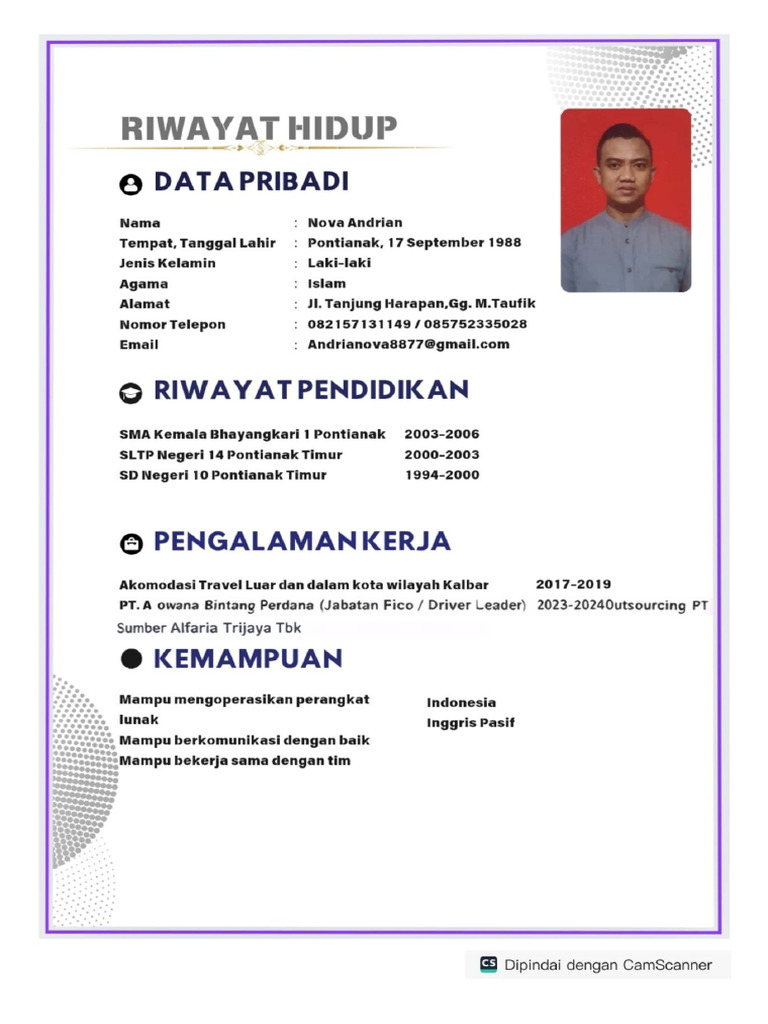 CV Nova Andrian | PDF