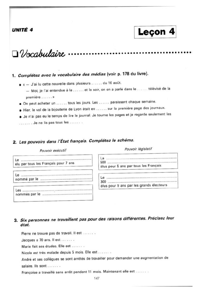 Exercices _Leçon 4 | PDF